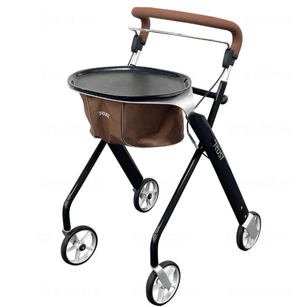 ●型番／117571●サイズ／　幅55×奥行61×高さ85.5〜95.5（5段階／2.5cm）cm　折りたたみ時：奥行22.5×高さ96〜106cm　トレイまでの高さ：71cm、ハンドル内幅：36cm●車輪サイズ／前輪15×後輪15cm●重...