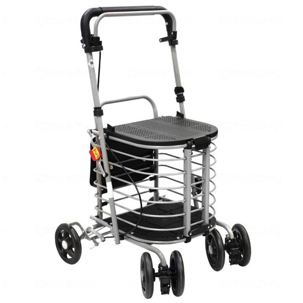 ●サイズ／　幅45×奥行54×高さ86.5〜94.5（3段階／4cm）cm　折りたたみ時：奥行32×高さ95.5cm　座面：幅32×奥行30cm、座面高：49cm●車輪サイズ／約前輪14.5×後輪14.5cm●重さ／約5.3kg●材質／フレ...