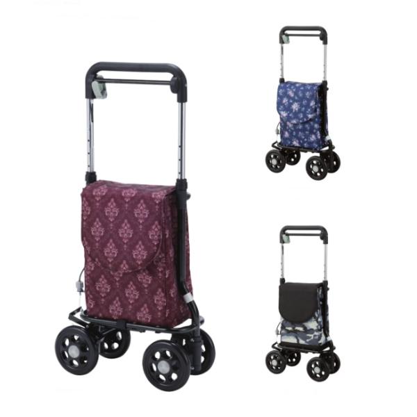 ●品名：どこでもキャリー●品番：RS-300RD、RS-300KH、RS-300MGY●カラー：ダマスク赤、紺花柄、迷彩グレー●サイズ：全幅21×奥行き41×高さ75〜85.5ｃｍ（高さは4段階調節）●袋寸法：幅16×奥行30×高さ30cm...