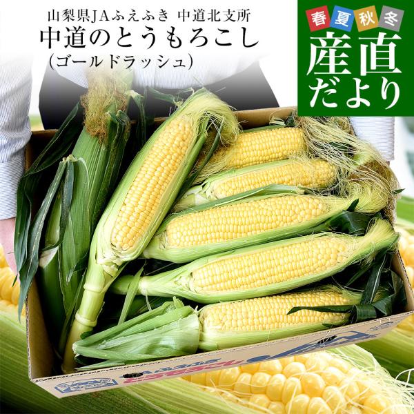 【発売日：2026年05月15日】山梨県JAふえふきから産地直送します。名称：とうもろこし(ゴールドラッシュ)産地：山梨県内容量：約5キロ12本入り山梨県の甲府市、甲府盆地に位置するJAふえふき中道北支所が誇る絶品とうもろこし、ゴールドラッ...