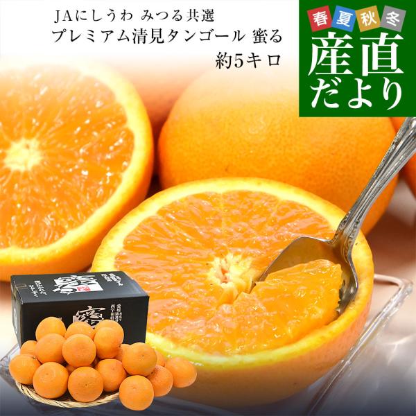 東京都大田市場より発送いたします。商品名：清見タンゴール原産地：愛媛県内容量：約5キロ選ばれし一雫！「蜜る」、この称号はおいしさの証！みつる共選のプレミアムな清見タンゴールをお届けします。スプーンですくおうとすると、果汁があふれるほどジュー...