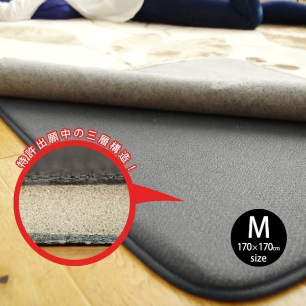 【サイズ】170X170cm 全厚12mm【仕様】ポリエステルウレタン10mm 裏面：フェルトバック床暖房可 【送料】送料無料(但し、北海道・沖縄・離島にお届けの場合は別途お見積もりになります。)