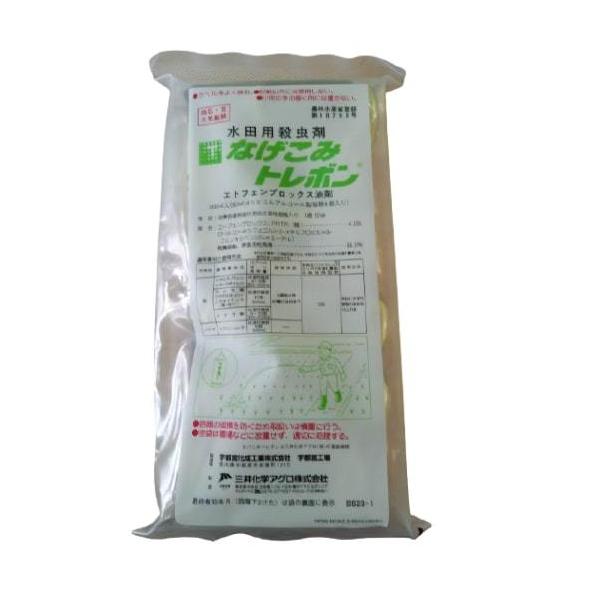 ■水稲・いぐさの害虫防除に使用できます。■容器のまま水田に投げ込む殺虫剤です。【有効成分】エトフェンプロックス（PRTR法第1種）　4.0％（淡黄色澄明油状液体水溶性容器入り）