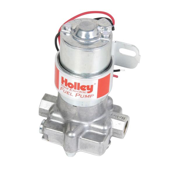 These Red electric fuel pumps from Holley feature an improved design for street and strip applications, and a tumble-pol...