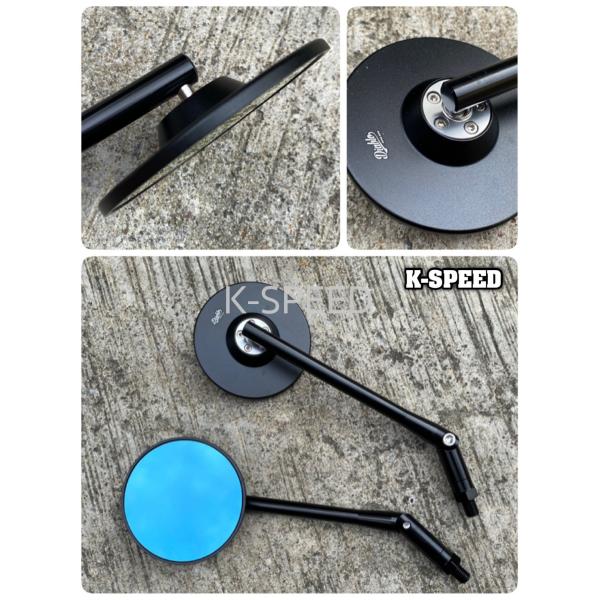 K-SPEED Diabolus HM027 カスタムミラー 左右セット CNC Mirror (Round Shape)black+silver for Monkey125 Honda カスタムミラー モンキー125 鏡面ブルーモンキー1...