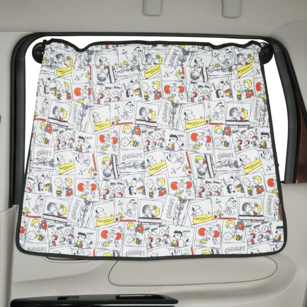 ☆ピーナッツフレンズ　☆カーテン[1枚：約65×50cm]☆ホワイト[WH]  ●車内をスヌーピーで埋め尽くそう♪●やさしく陽射しをカット◇メーカー：大垣産業　BOMFORM◇品質：ポリエステル◇中国製  ＜ご注意下さい＞画像でご確認くださ...