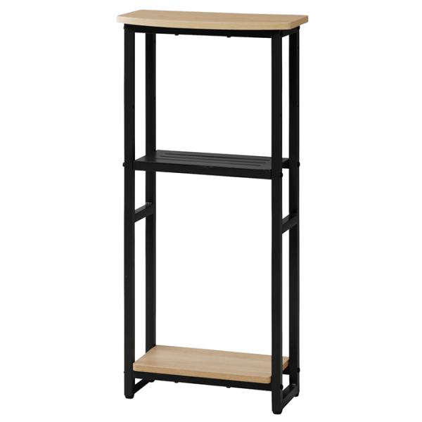 落ち着いた木目調天板に淡いブラックのフレームを合わせたモダンなコンソールテーブル。用途に合わせて棚板を自由に配置することができます。ボード面には傷や熱、汚れに強いメラミン化粧板を採用することでお手入れも簡単。上下の棚の位置は130mmピッチ...