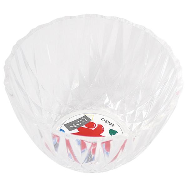 爽やかで涼しげなデザインのデザートカップ！かき氷といえばこの器。安心の日本製です。▼ 本体サイズ(約)外径12×高さ6.5cm▼ 素材・材質AS樹脂（耐熱温度80℃、耐冷温度-20℃）▼ カラーブルー、クリア▼ 生産国日本▼ ご注意ください...