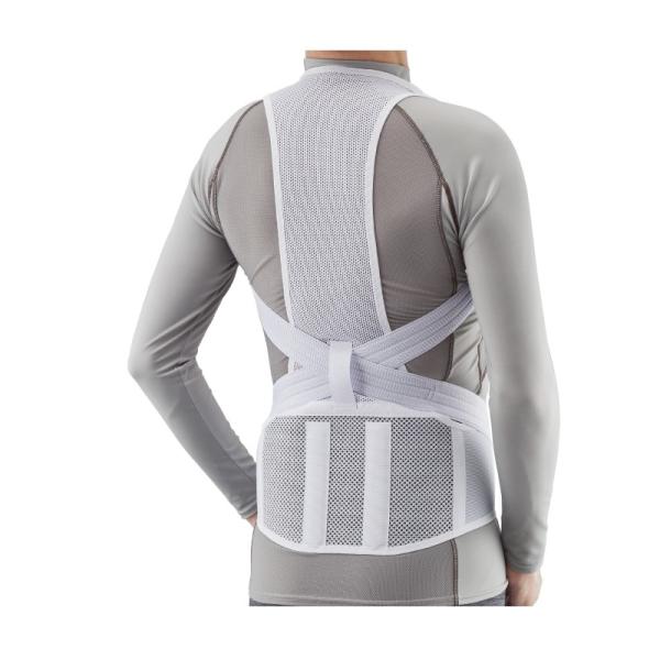 背すじから腰までの姿勢を正す ツラさを軽減して見た目も若々しく！【素材】ポリエステル、ナイロン、ポリウレタン、レーヨン、天然ゴム【カラー】ホワイト※手洗い可グイッと背筋矯正ベルト 1枚    通販 失禁パンツ