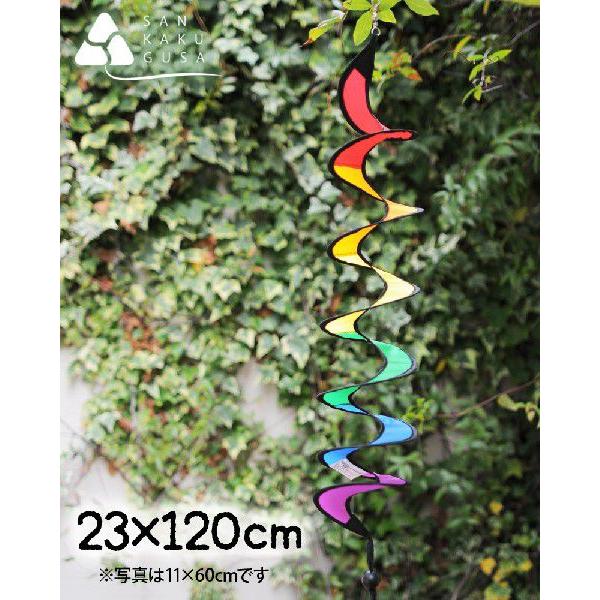 IN THE BREEZE  Wind Spinner『CURLIE THIN』23×122cm風に吹かれると、カールがくるくると回り、レインボーカラーがとても鮮やか♪アメリカ、オレゴン州　IN THE BREEZE社のカラフルなウインドウ...