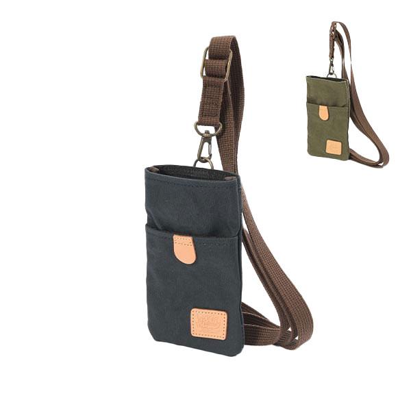 スマホとカード類をスッキリ収納。散歩の相棒パラフィン加工で撥水性を持たせた、丈夫なキャンバス生地のスマホホルダー。鞄の街「兵庫県豊岡市」の熟練した職人が1本1本丁寧に生産しています。本体にはアルバートン社のアーミーダック生地を使用。軍事物資...