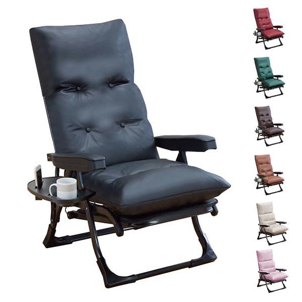 ゆったりもたれてつま先までリラックス！！洗練されたシックなデザイン性と機能性を兼ね備えたリクライニングチェアです。厚手のクッションに使用しているクッション材は国内有名メーカー製のウレタンを使用することでリラックス感のある座り心地。簡単操作の...