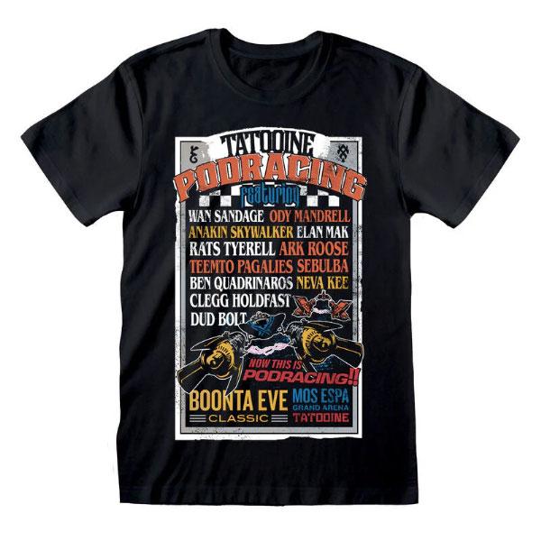 スターウォーズ ポッドレース プリントTee「STAR WARS（スターウォーズ）」から、1999年公開の『スター・ウォーズ エピソード1／ファントム・メナス』で描かれた名シーン「ポッドレース」をモチーフにしたプリントTシャツです。ブラック...