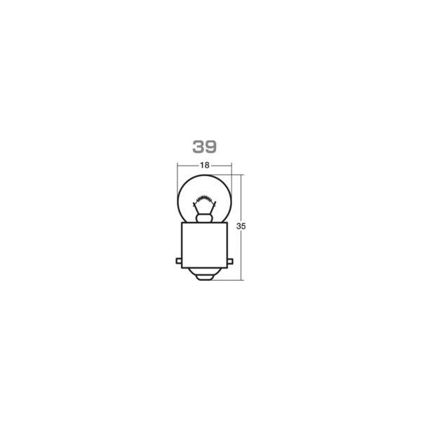スタンレー　STANLEYスタンレー品番A4125定格：12V 10Wガラス球：G18口金：BA15s　つば無し並ピン　単線適用：ライセンスランプ個数:10個