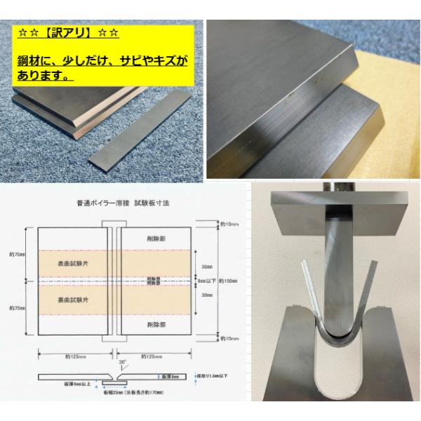 【訳アリ】少し、さび、キズがあります。ご理解できますかたのご購入をお待ちしております。普通ボイラー溶接士（鋼材購入〜折り曲げ加工のセット）ご購入後の一連の流れ(1) ご購入者様ご自宅へ、普通ボイラー溶接用鋼材を送付致します。(2) 鋼材を仮...