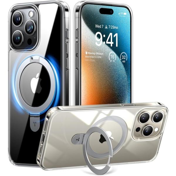 【最高の機能集合体！スタンド・リング・Magsafe】iPhone向けアクセサリー開発を10年以上続ける実力と実績。「Magsafe対応で強磁力、置けばスタンド、持てばリング、落とせば軍用保護」を実現した。本体の機能を最大限引き出し、安心で...