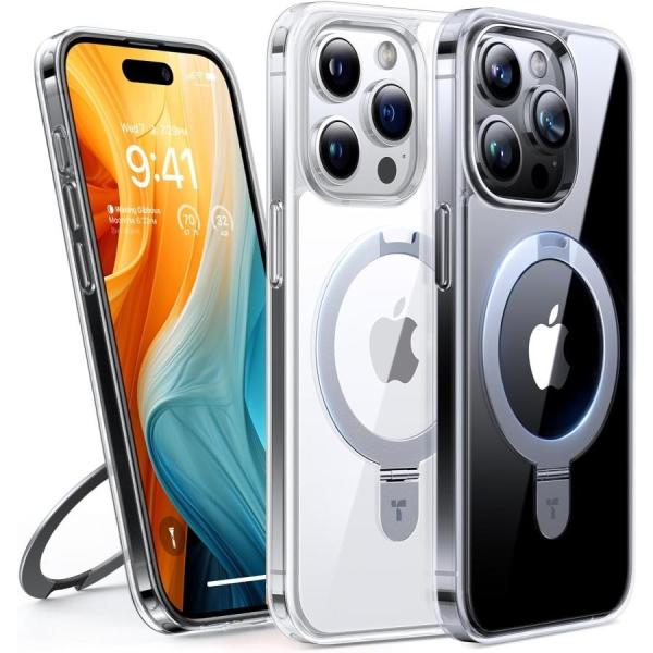 【最高の機能集合体！スタンド・リング・Magsafe】iPhone向けアクセサリー開発を10年以上続ける実力と実績。「Magsafe対応で強磁力、置けばスタンド、持てばリング、落とせば軍用保護」を実現した。本体の機能を最大限引き出し、安心で...