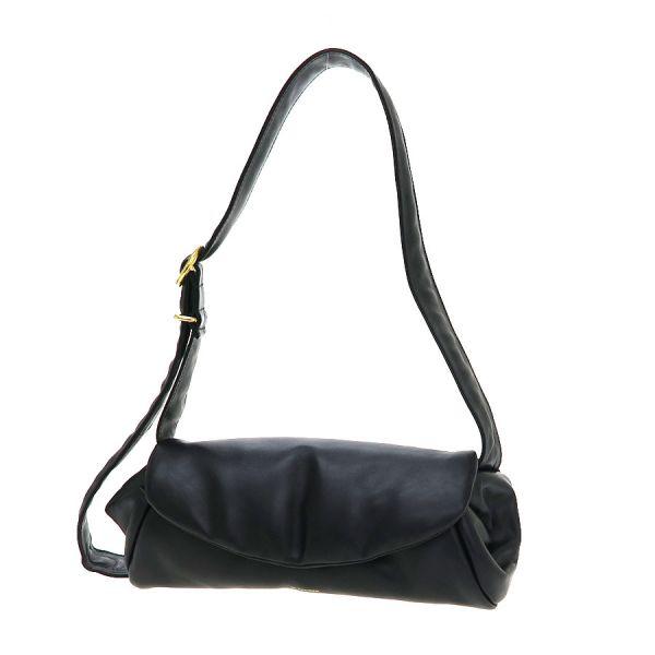 Cannolo パデッド スモール 　程度:A　サイズ:W:24/28×H:10×D:11　色:黒　ショルダー：約100cm :MnNeF