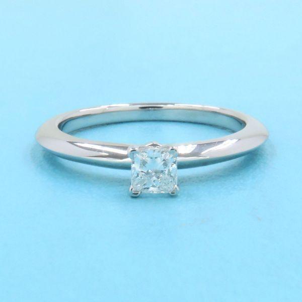 ソリティアリング/D0.21ct/スクエアカット 　程度:A　サイズ:#9　　 :MnMgSc