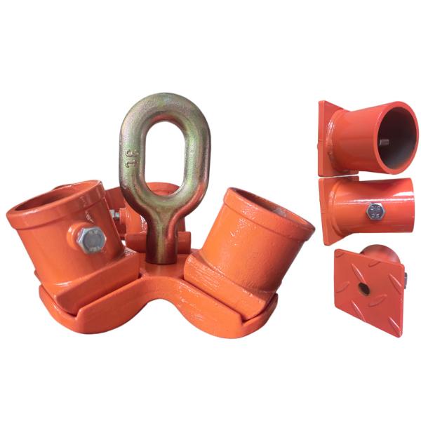 キーワード<br> 吊り上げ 吊り下げ 高所 作業 工事 レバーホイスト チェーン ホイスト ブロック 引き上げ 固定 パイプ 組み立て 重量物 重い荷物 持ち上げ 安定 吊り具 傾斜 伐根 園芸 造園 土木 庭 植木 庭石