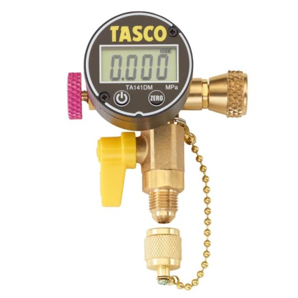 ■イチネンTASCO　製品■TA142PD　デジタルゲージ式■真空作業から全てのサービスを担う　コンパクトマルチゲージ■ゲージマニホールド・チャージホース・チャージバルブが一体化に！■圧力範囲　-0.1〜0 MPa■アナログ型 TA142P...