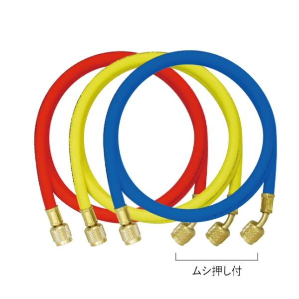 ■アサダ　製品■Ｙ２１５６３　チャージホース92cm　赤・青・黄　３本組■信頼の PLUS II シリーズ■YELLOW JACKET 製■接続口径　5/16■Ｒ３２・Ｒ４１０ａ　対応品■メーカーよりお取寄せ品