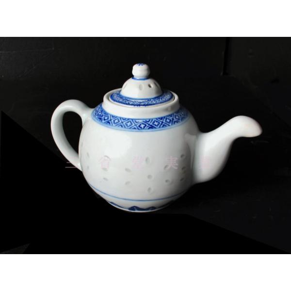 青花急須　茶壷　中　500cc　お茶　ポット　st311084　φ115*H140*210