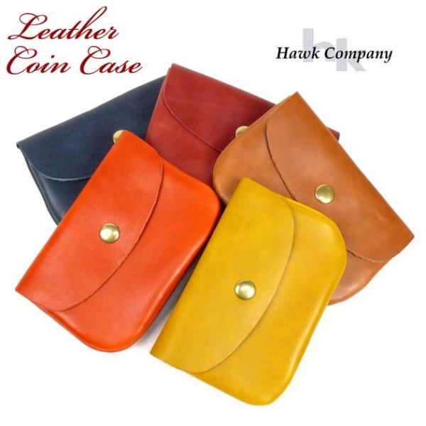 ホークカンパニーの可愛いミニウォレット。使い勝手の良いスナップボタンで開閉も楽々♪中はジッパー付きコインケースと両サイドにフリーポケットがあり、お札やカード類、領収書などもスッキリ収納できます。ベルトでおなじみのホークだけあって、レザーは上...