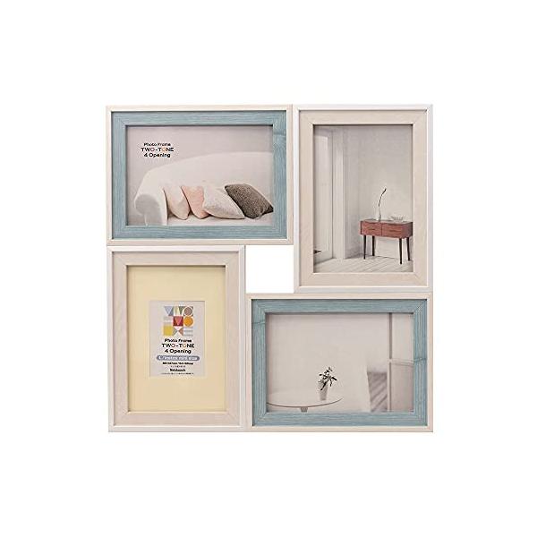 4面ブルー/L L/-・パッケージ個数:1・フレーム外形寸法:261x261x16mm、収納用紙寸法:89x127mm、フレーム窓寸法:80x118mm、マット窓寸法:45x61mm【規格:L・チェキ判(マット使用時)】・本体重量:360g...