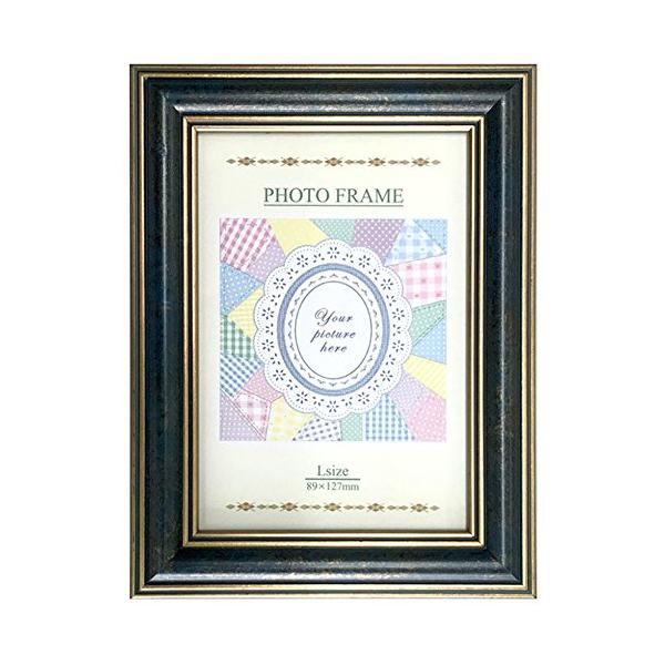 1001ブルー/L判/105556・Color:ブルーSize:L判Style:1001・パッケージ個数:1・デザイン製の高いシックで落ち着きのあるフレームです。・外寸:W120×H158×D16mm・内寸:W89×H127mm・窓寸:W8...