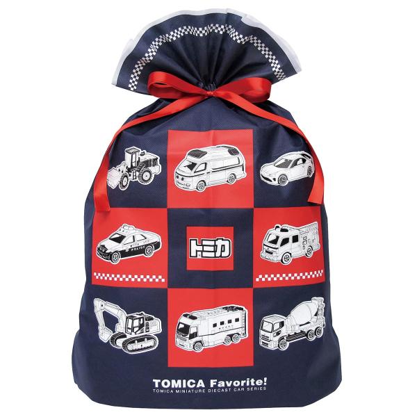 ・ネイビー 4L TA655・・Size:4L・本体サイズ:H850×W600×D180mm(結び目から底までの長さ約66cm) 1枚入・トミカの車がプリントされたラッピングバッグはお子様やお孫様へのプレゼントを入れるのにおすすめです・かさ...