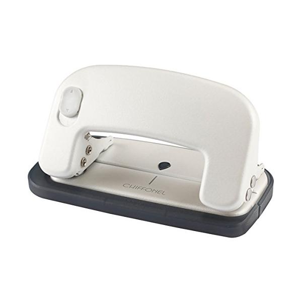 ・ホワイト  DP90217・・Color:ホワイト・シフォン生地のようなさらさら表面仕上げ、個人使用にぴったりなコンパクト卓上パンチ・丈夫な金属製の斜めゲージで、穴あけ作業の邪魔にならない・ハンドルロック付きなので、コンパクトに収納可能・...