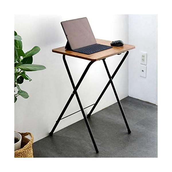 折りたたみアンティークブラウン/ブラック/幅50×奥行48×高さ70cm/RYST5040H(ABR/BK4)・Color:アンティークブラウン/ブラックPatternName:2【レギュラー】・パッケージ個数:1・完成品(組立不要)・本体...