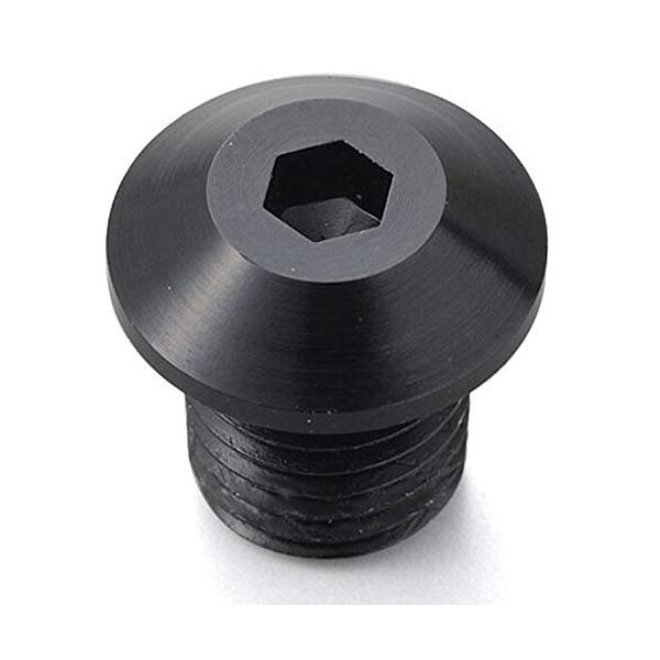 正ネジ・ブラック  99616・・Color:ブラックStyle:正ネジ・【用途】バーエンドミラー装着などで使わなくなった純正ミラー取付穴を埋めるためのキャップボルト・【仕様1】ハンドル周りのドレスアップにぴったりな、質感のあるアルミ削り出...