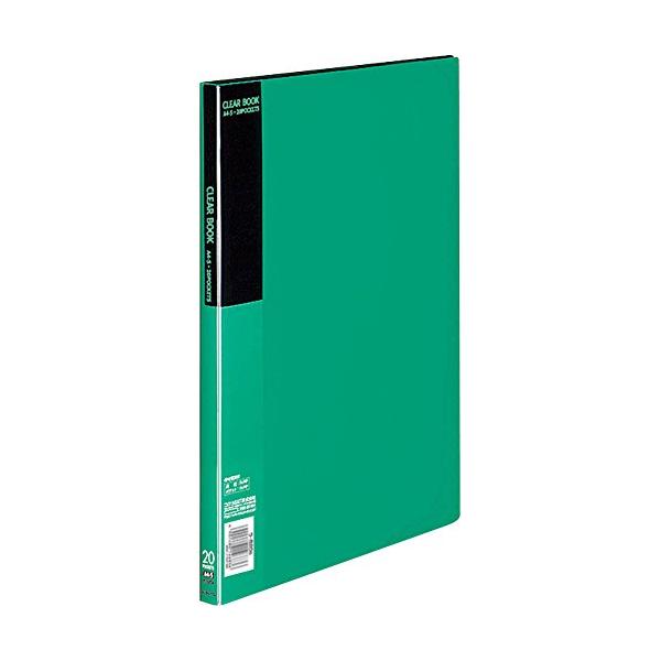 1冊グリーン/-/ラ-B20G・Color:グリーンStyle:1冊・パッケージ個数:1・寸法:17×232×307mm・サイズ:A4-S・ポケット枚数:20枚・ベーシックタイプのクリヤーブック・表紙に合わせた中紙