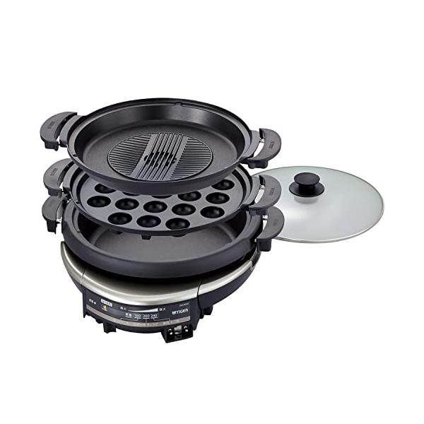 1)3枚タイプ/5~6人用メタリックブラウン/-/CQD-B301TH・Style:1)3枚タイプ/5~6人用・パッケージ個数:1・料理の幅が広がる3枚プレート・油がスムースに流れ落ちる 「油キャッチャー構造」の穴あき・波形プレート・旨みを...