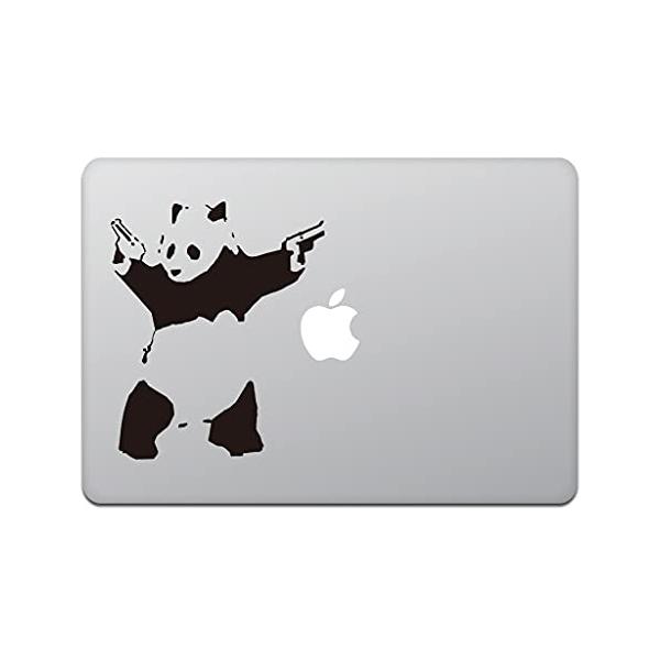 ・ブラック  M594・・Color:ブラック・カインドストア MacBook Air / Pro 11 / 13インチ マックブック ステッカー シール シューティング パンダ バンクシー ブラック M594・MacBook アートステッ...