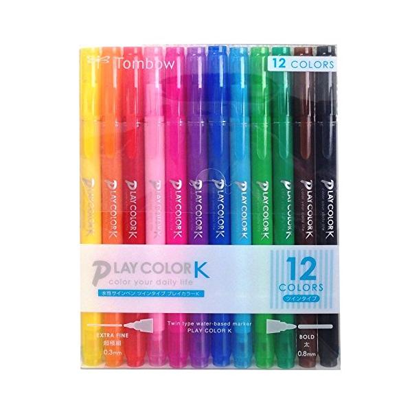 ・12色セット  GCF-011・・Color:12色セット・【12色】きいろ・みどり・あお・あか・だいだいいろ・くろ・きみどり・みずいろ・すみれいろ・ももいろ・ショコラ・さくらいろ・【仕様】ツインタイプ／太字（0.8mm）・超極細（0.3...