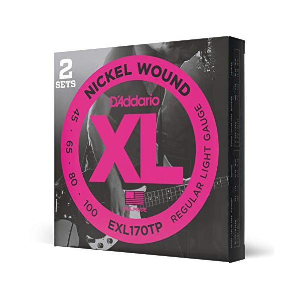 2セットパック・ニッケル ツインパック 045-100 (4弦/Long) EXL170TP・・Size:045-100 (4弦/Long)Color:ニッケル ツインパックPatternName:単品・ダダリオ レギュラーライト 45-1...