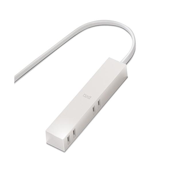 4個口・ホワイト 1.5m AVT-D3-2415WH・・Color:ホワイトSize:1.5mStyle:4個口・上面を光沢、側面をマットに仕上げ、2つの質感をもたせた感のあるデザインタップ“roo't(ルオット)です。・卓上で安定感をも...