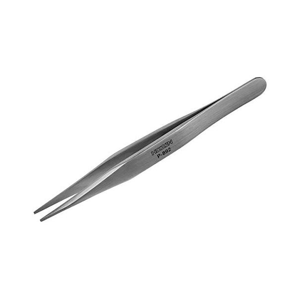 先端幅:1.2mm・Silver 1個 (x 1) P-892・・Style:先端幅:1.2mm・強くつかんでもしなりがなく、つかんだ感触がしっかりと手に伝わる強力型ピンセット。板厚2.3mmのスタンダードシリーズ。・熱処理を施した強靭な素...