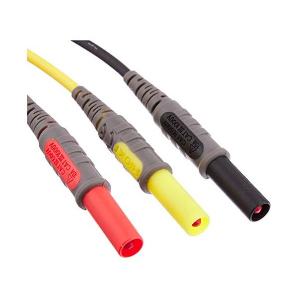 ・  L9844・・PatternName:L9844・測定コード・(使用製品) FT6031-03・接地端子盤での測定用、赤、黄、黒の3本セット、各1.2m