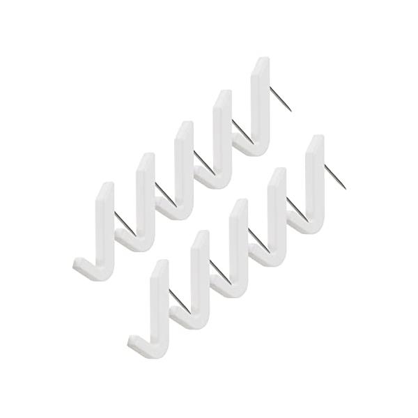 10個入 ホワイト・ホワイト  H00403・・Style:10個入 ホワイト・【サイズ】5×35×H35mm・【荷重制限】1kg(静荷重静止状態での荷重)・【素材】●本体:ポリカーボネート ●ピン:ステンレス鋼線