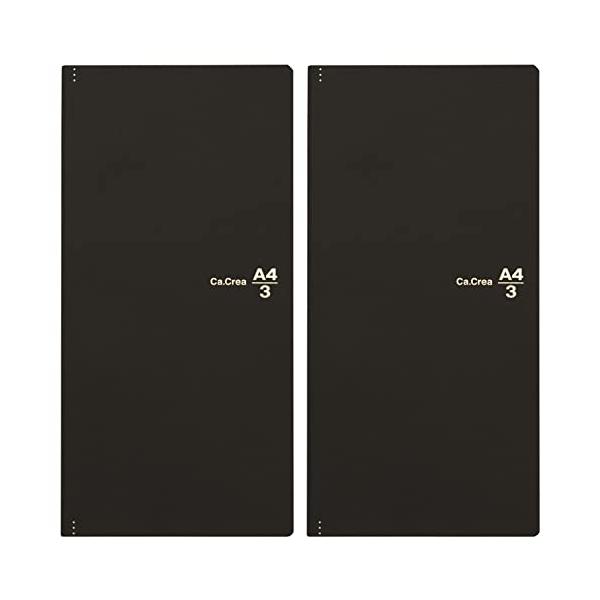 耐久性マットブラック/2冊セット/NO-605GP / 77-926 ×2・Color:マットブラックSize:2冊セット・パッケージ個数:1・【特長】ジャケットのポケットに入る【A43つ折りサイズ】のノート Ca.Crea（カクリエ）耐久...