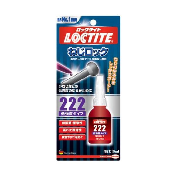 1個・低強度タイプ 10ml LNR-222・・Color:低強度タイプSize:10mlStyle:1個・耐振動、耐衝撃性:ネジ、ナット、ボルトを効果的に密着させ、振動から生じる緩みを防ぎます。・潤滑性:優れた潤滑性により過度な締め付けに...