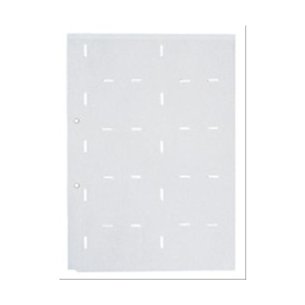 台紙 ヨコ型ホワイト/-/89D・パッケージ個数:1・寸法:高さ 297mm ×幅 210mm × 背幅/奥行き mm・サイズ A4 タテ型・ポケット数 : 台紙1枚あたり20ポケット