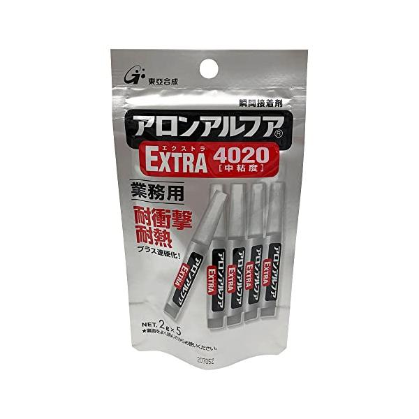 ・ 2ｇ×5本 AAEXTRA4020 2gX5・中低粘度で耐衝撃 耐熱タイプ 特に金属・プラスチックの接着に