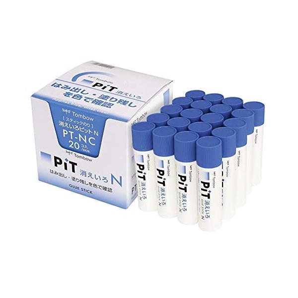 透明/Nサイズ 20個/PT-NC-20P・Size:Nサイズ 20個・パッケージ個数:1・【特長】色で確認、乾けば無色の強力タイプ／塗ったところがブルーでわかり、乾くと色が消える・塗り残しや塗りすぎ防止・【用途】一般紙・クラフト紙・厚紙・...
