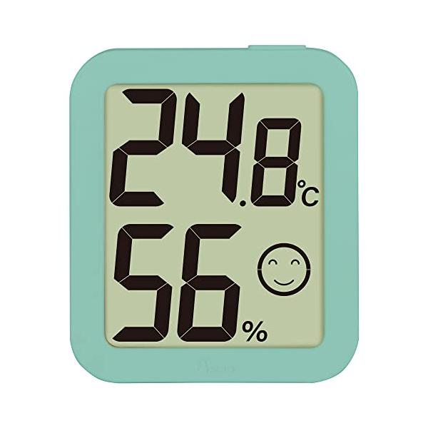 ミント/-/73249・Color:ミント・パッケージ個数:1・測定範囲:温度0~50℃ 湿度20~95%・精度:〈温度〉0~50℃:±1℃ 湿度:30~90%:±5% それ以外:±10%・インフルエンザ・熱中症の注意レベルをアイコンと文字...