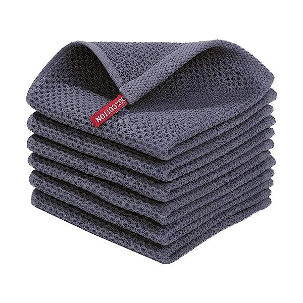 チャコールグレー/30×30cm/CON-PNS-KTS743・Color:チャコールグレーSize:30×30cm・パッケージ個数:1・【洗う度に柔らか】ふんわりやわらかい綿100%のワッフル織りキッチンタオル・【吸水速乾】軽量で通気性が...